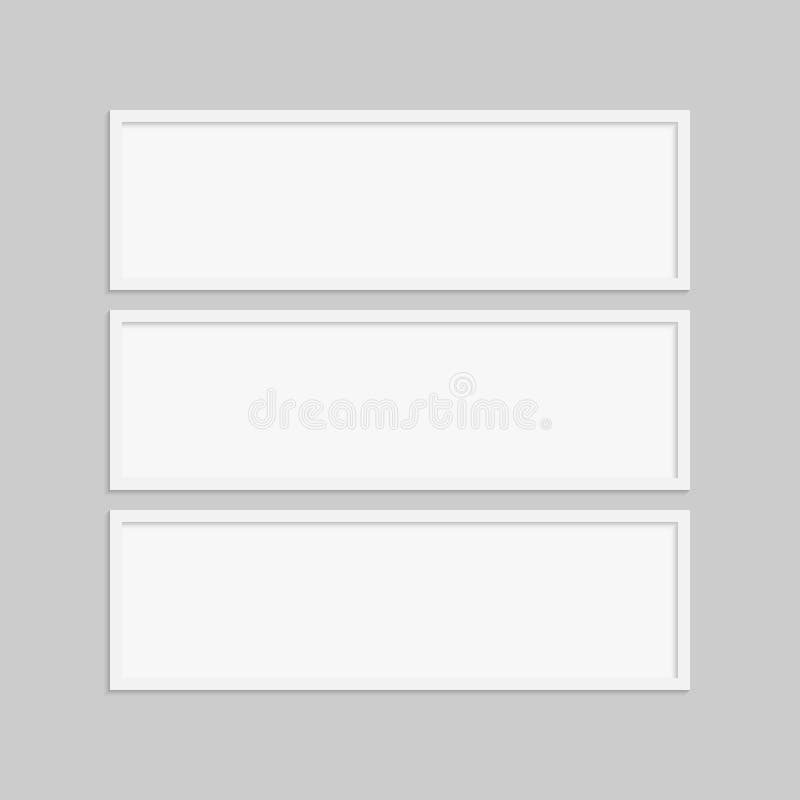 Collage Three Frames, Photos Parts or Picture. Stock Vector ...