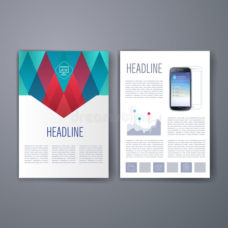 Templates. Design Set of Web, Mail, Brochures Stock Vector ...