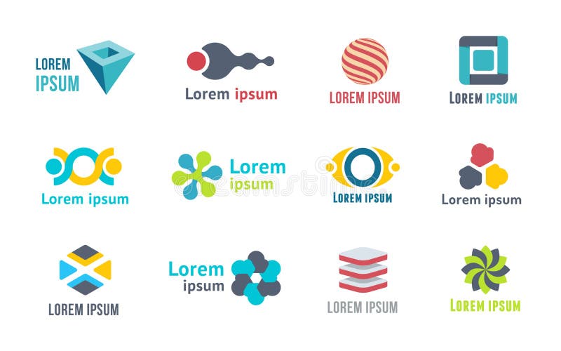 Templates and Elements for Logo Stock Vector - Illustration of colorful ...