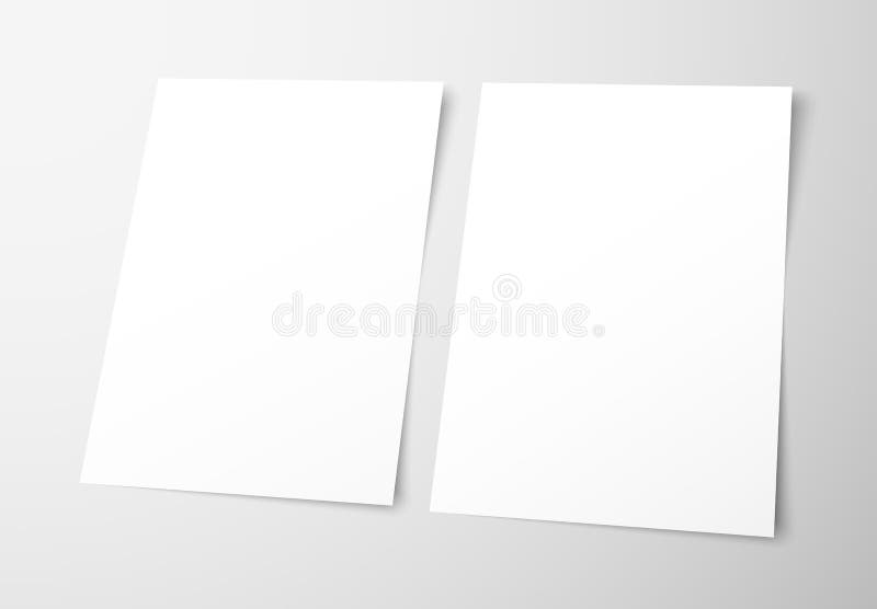 Templates of Empty Flyers on a Gray Background. Stock Vector ...