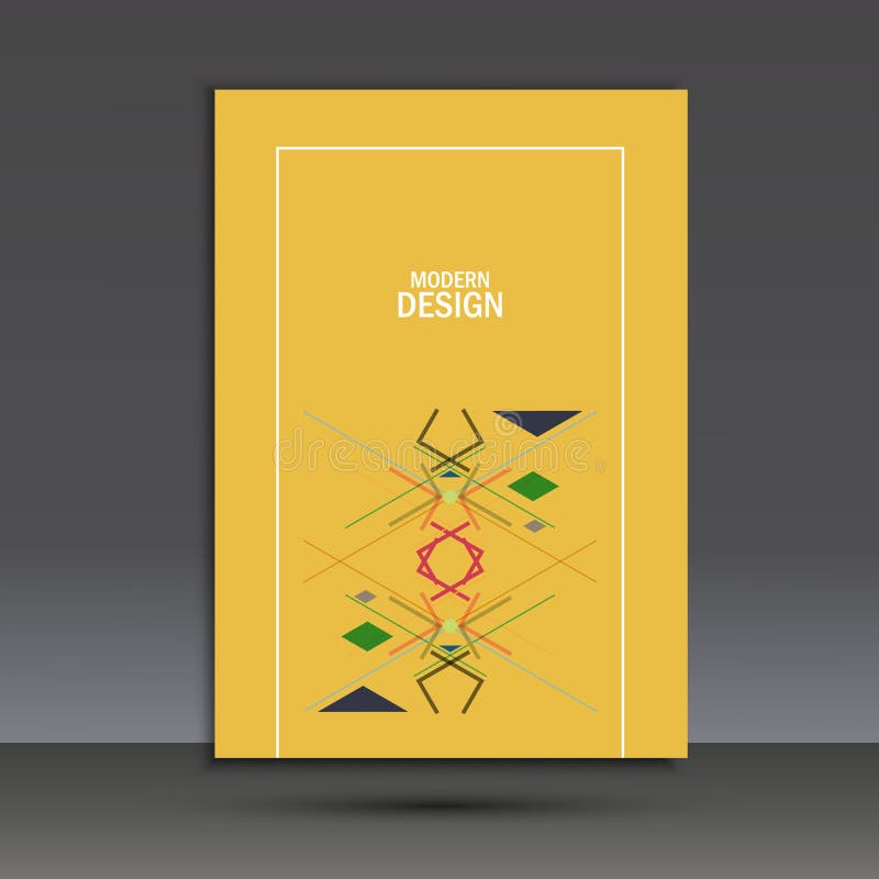 Templates Geometric Abstract Design in A4. Modern Vector Background ...