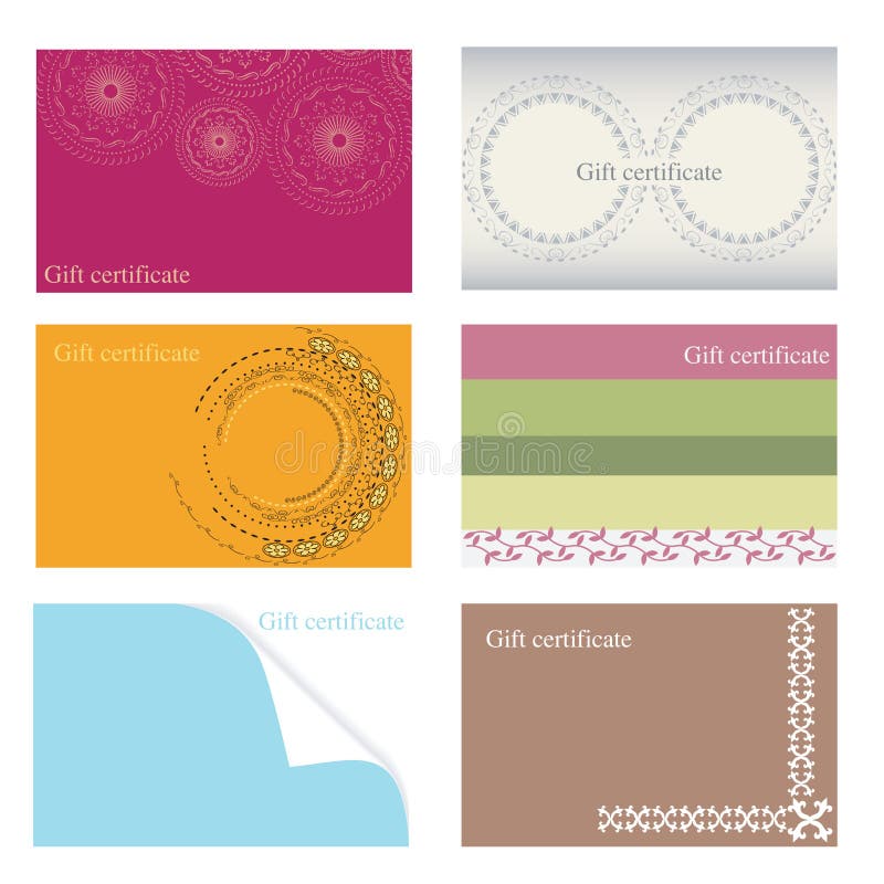 Templates gift certificate stock vector. Illustration of present - 20602983