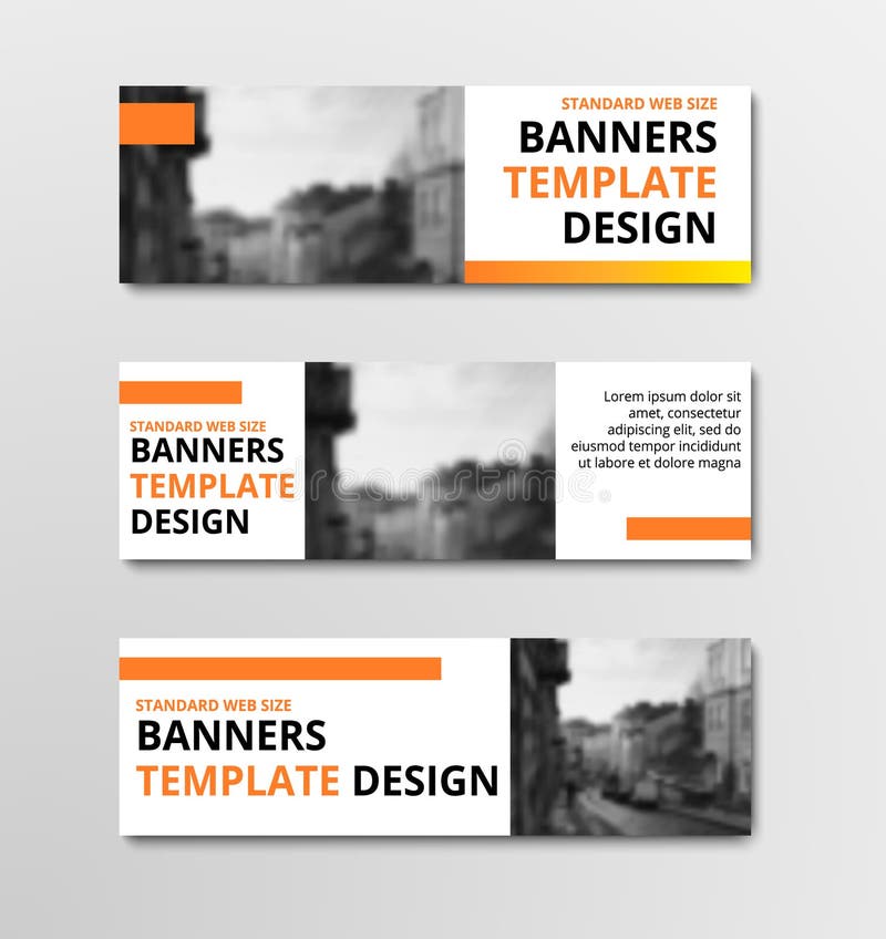 Templates Web Banners in Standard Sizes with Space for Photo Stock ...