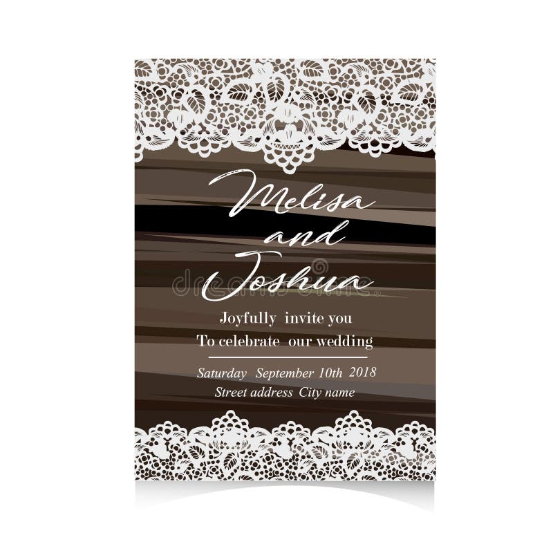 Templates of Invitation Lace Cards for Wedding Stock Vector ...
