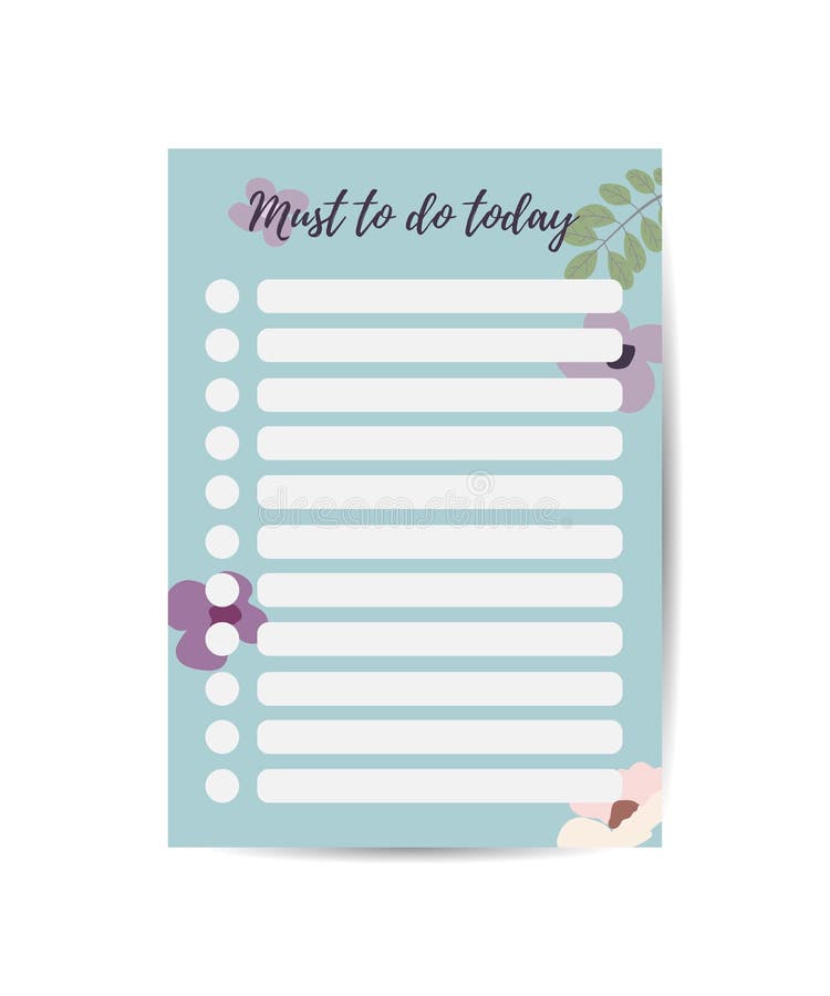 Set of Templates for To Do List, Notes and Checklist with Colorful ...