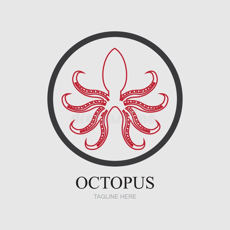 Templates for Octopus Logos, Labels and Emblems Vector Illustration ...