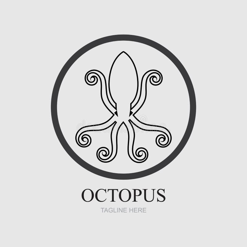 Templates for Octopus Logos, Labels and Emblems Vector Illustration ...