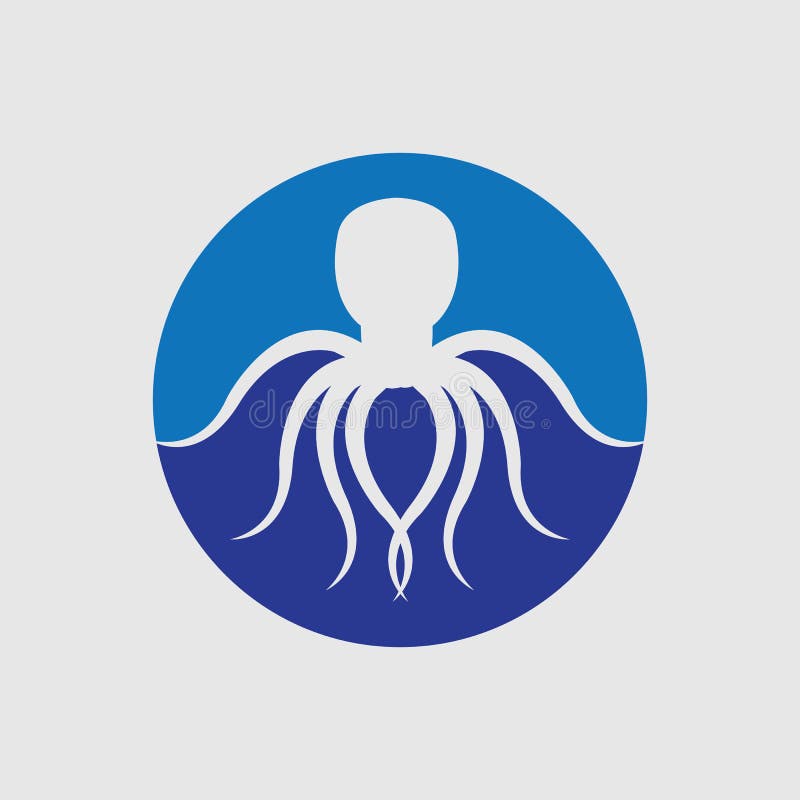 Templates for Octopus Logos, Labels and Emblems Vector Illustration ...