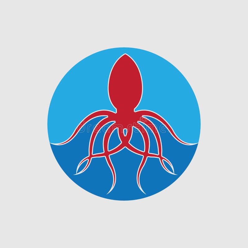 Templates for Octopus Logos, Labels and Emblems Vector Illustration ...