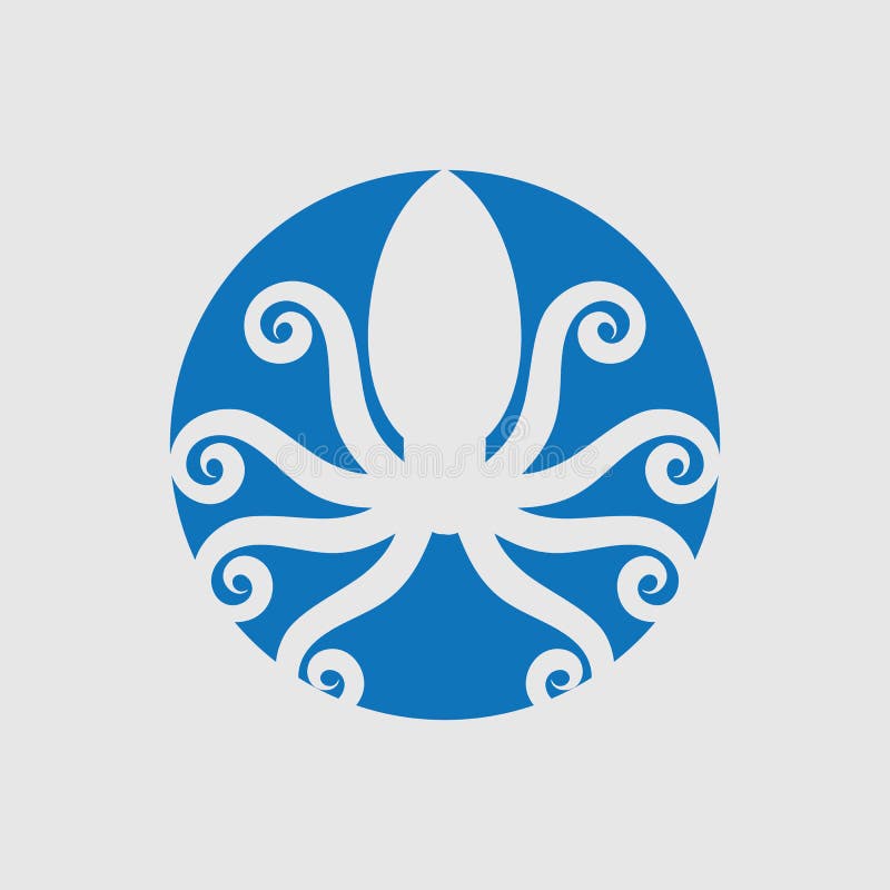 Templates for Octopus Logos, Labels and Emblems Vector Illustration ...