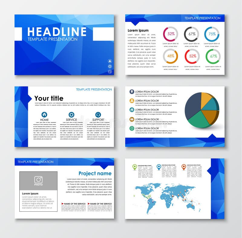 Templates Polygonal Slides for Presentations Stock Vector ...
