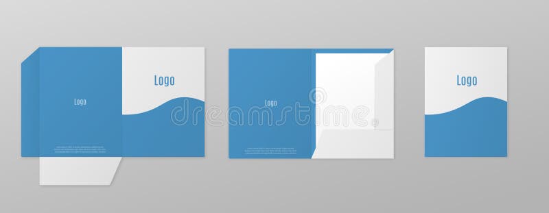 Templates Set of Paper or Pocket Folder Realistic Vector Illustration ...