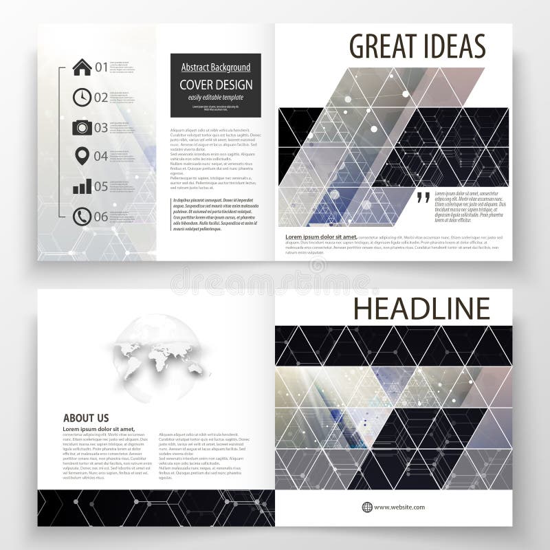 Templates for Square Design Bi Fold Brochure, Magazine, Flyer. Leaflet ...