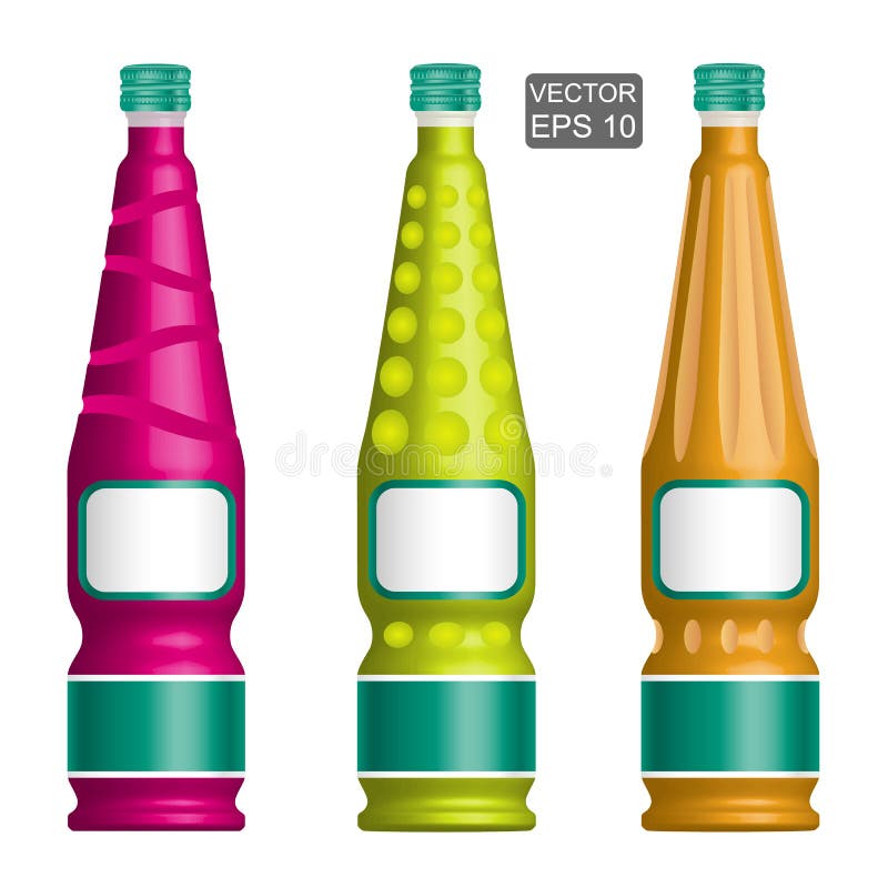Templates of Stylish Bottles Stock Vector - Illustration of color ...