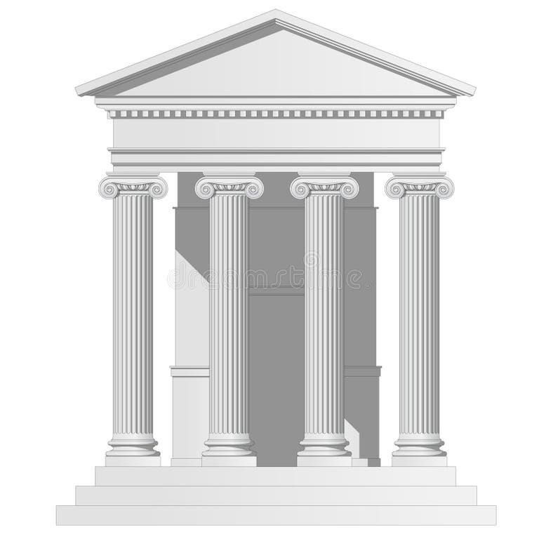 Detailed Ionic Temple Stock Illustrations – 183 Detailed Ionic Temple ...