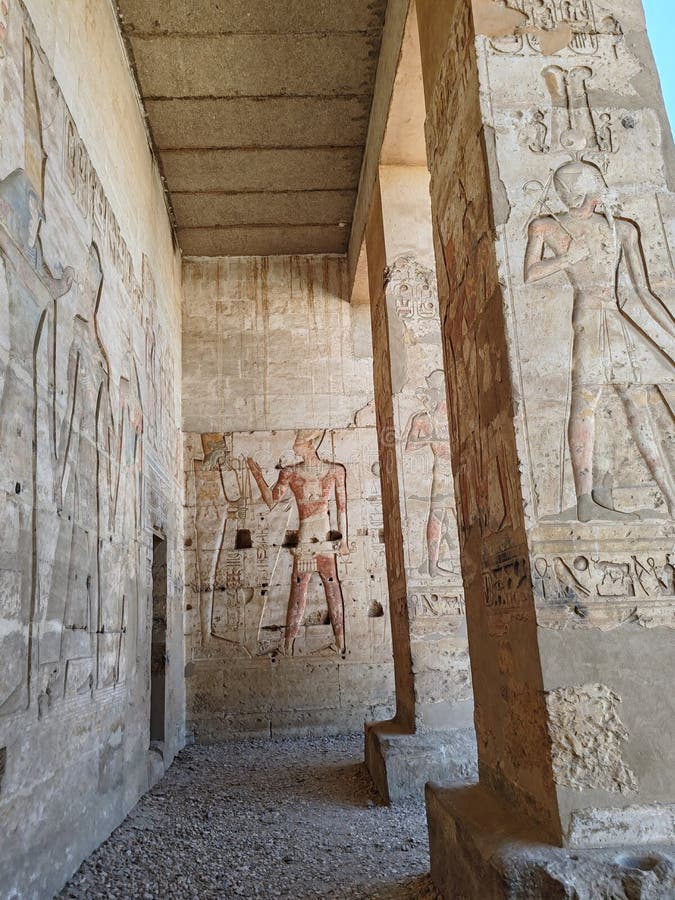 Temple of Abydos. Osireion stock image. Image of architecture - 377798685