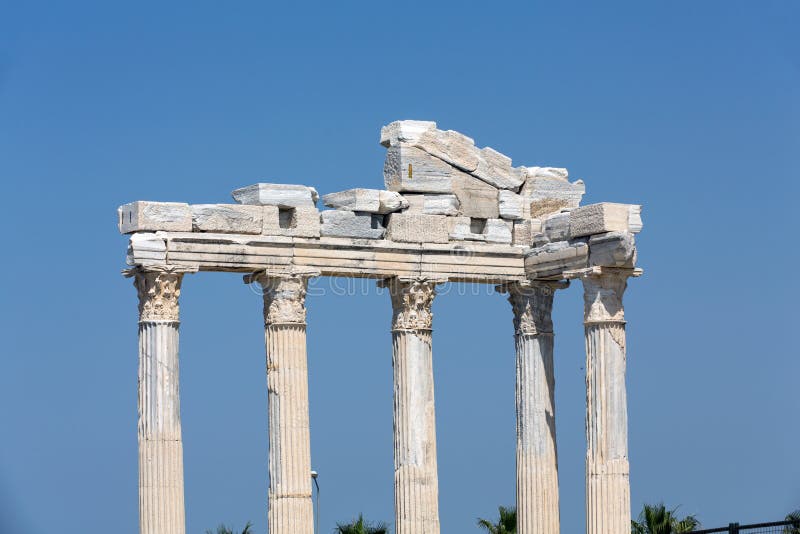 Temple of Apollo. Ancient Ruins in Side Stock Photo - Image of heritage ...