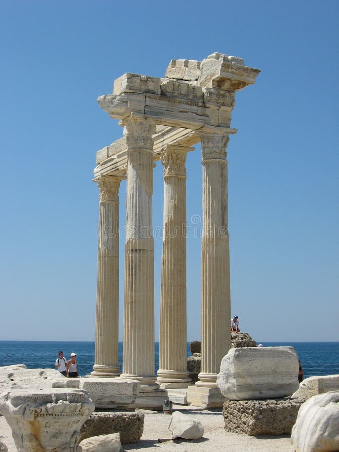 Temple of Apollo in Side, Turkey Editorial Stock Photo - Image of ...