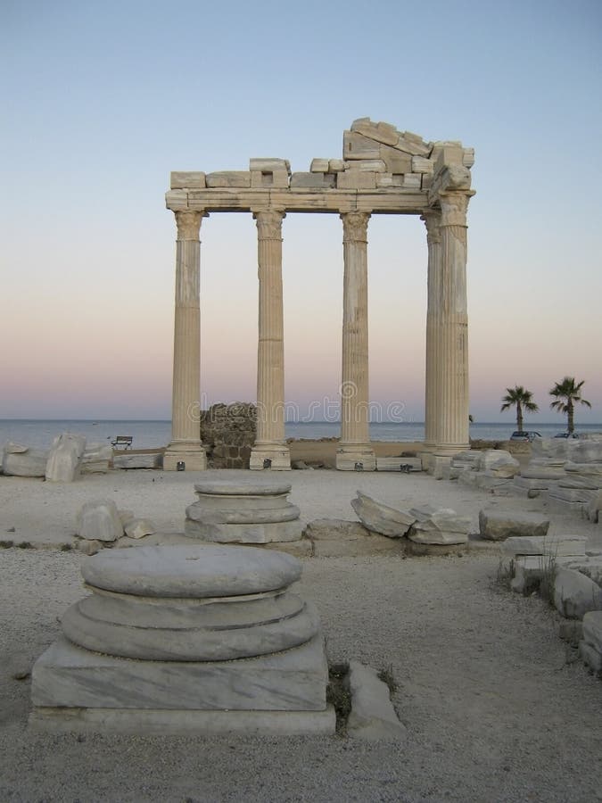 The Temple of Apollo, Side, Turkey Stock Image - Image of column ...
