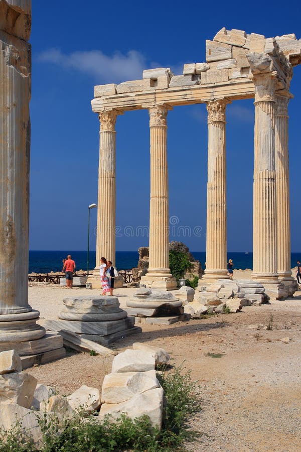 The Temple of Apollo in Side. Turkey Editorial Photo - Image of ...