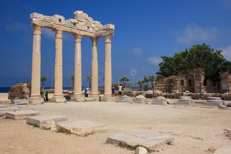 The Temple of Apollo in Side. Turkey Editorial Image - Image of ...