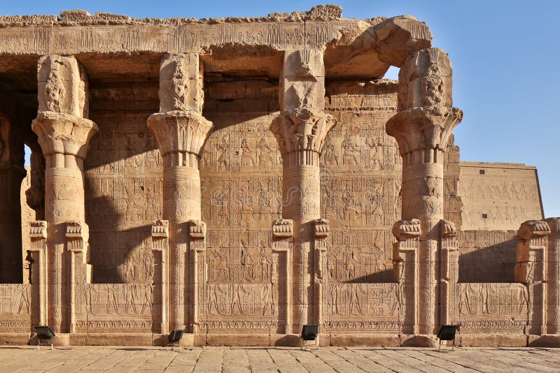 Temple Architecture in Ancient Egypt Stock Photo - Image of light ...