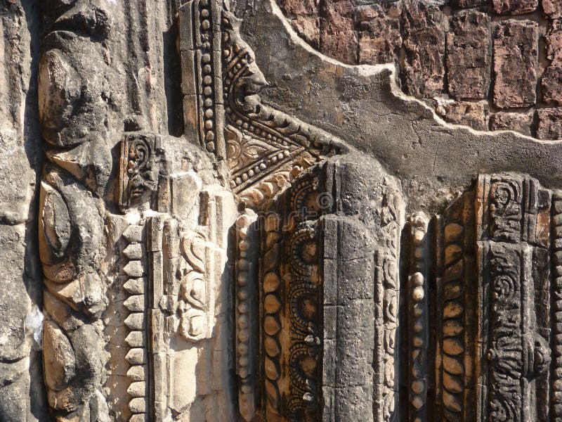 Temple Architecture and Stone Work in Myanmar (Burma) Stock Photo ...