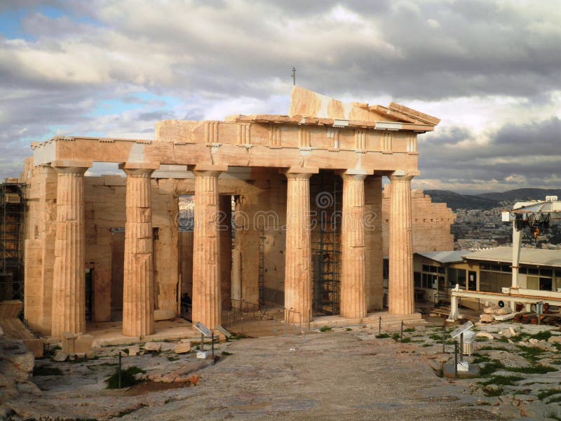 Temple Athènes Grèce D'Acropole Photo stock - Image du antique ...