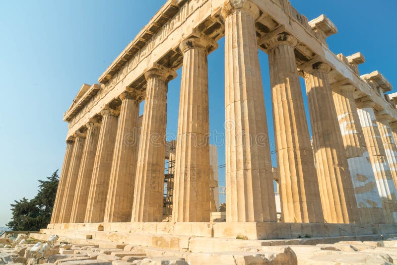 Temple of Athena Nike in Athens, Greece Stock Photo - Image of rays ...