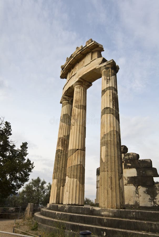Temple of Athena Pronoia at Delphi Oracle Stock Photo - Image of ...