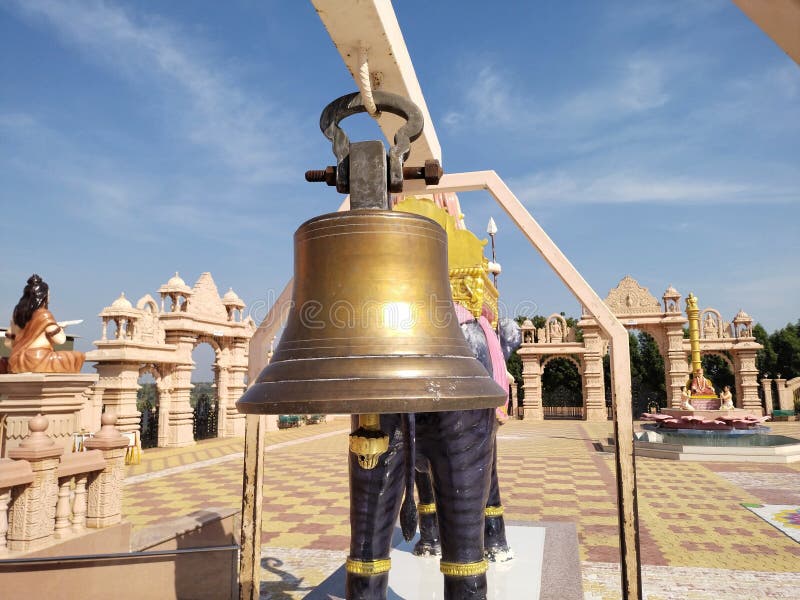 Temple bell Indian stock photo. Image of landmark, machine - 212265186
