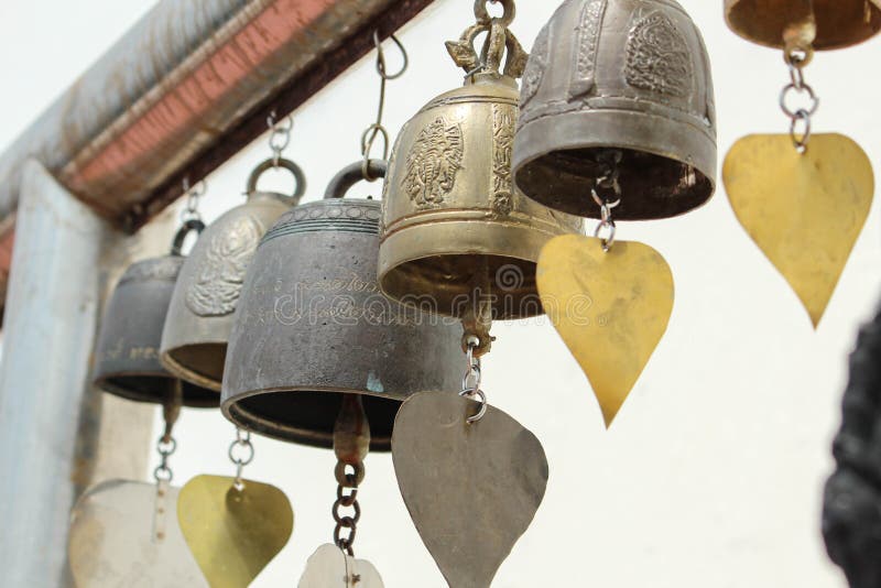Temple bell editorial stock photo. Image of culture, golden - 76977058
