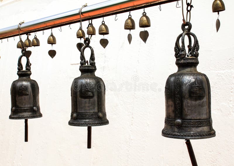 Temple bells stock image. Image of hang, thailand, religion - 27351069