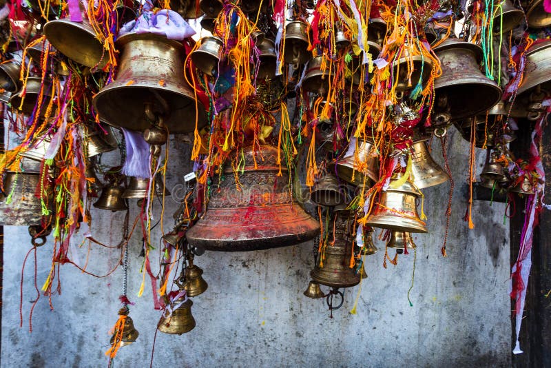 Bells in Nepal stock photo. Image of oriental, mandalay - 175242598