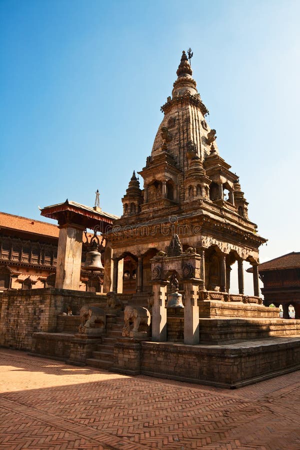 Temple on Bhaktapur stock image. Image of steps, unesco - 27995215