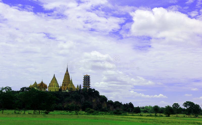 Temple with Blue Sky Background Stock Image - Image of heaven, thailand ...