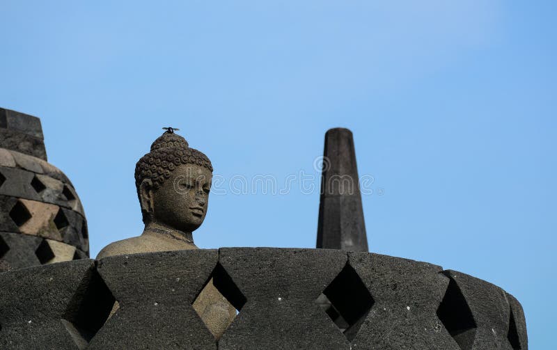 The Temple of Borobudur on Java in Indonesia Stock Photo - Image of ...