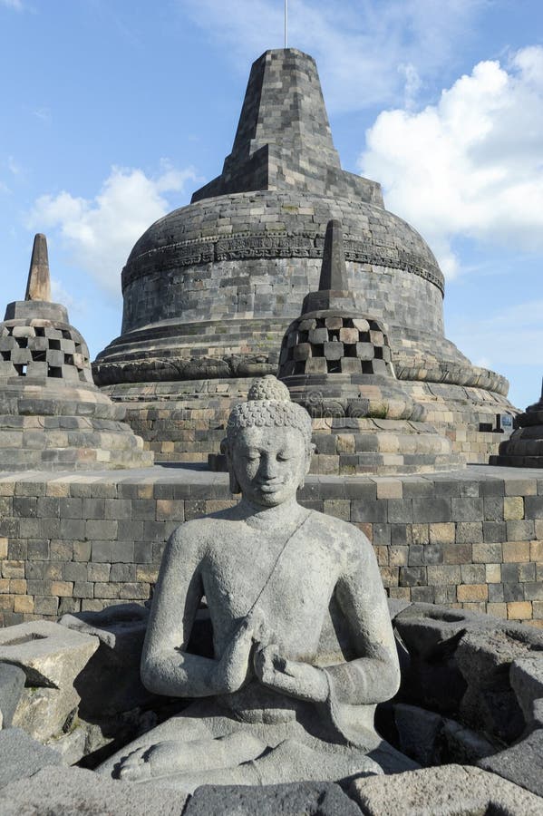 The Temple of Borobudur on Java, Indonesia Stock Image - Image of ...