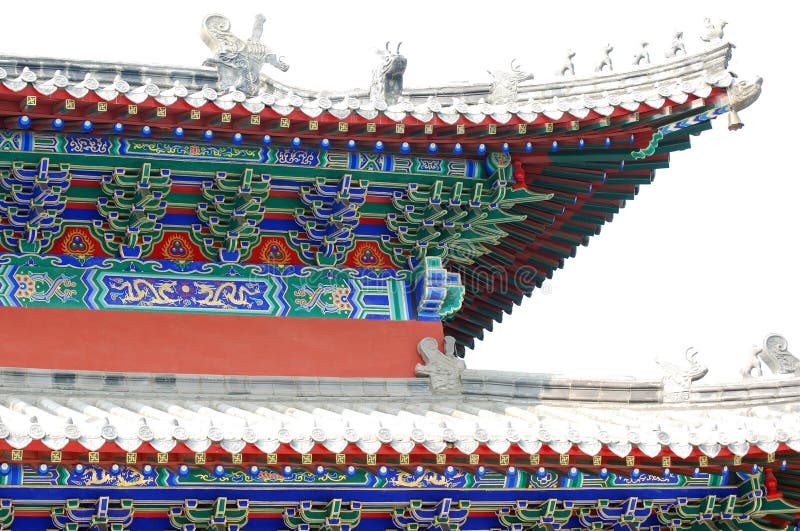 Temple bouddhiste de toit image stock. Image du construction - 7425339