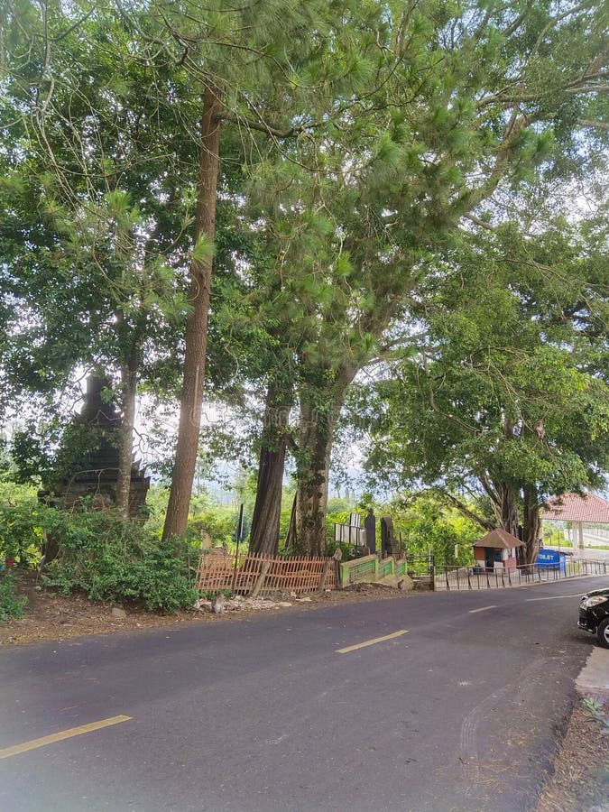 Temple Building on the Side of the Road Stock Image - Image of building ...