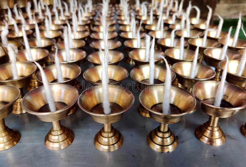 Temple Candles Background,Isolated Candles on the Table, Stock Image ...