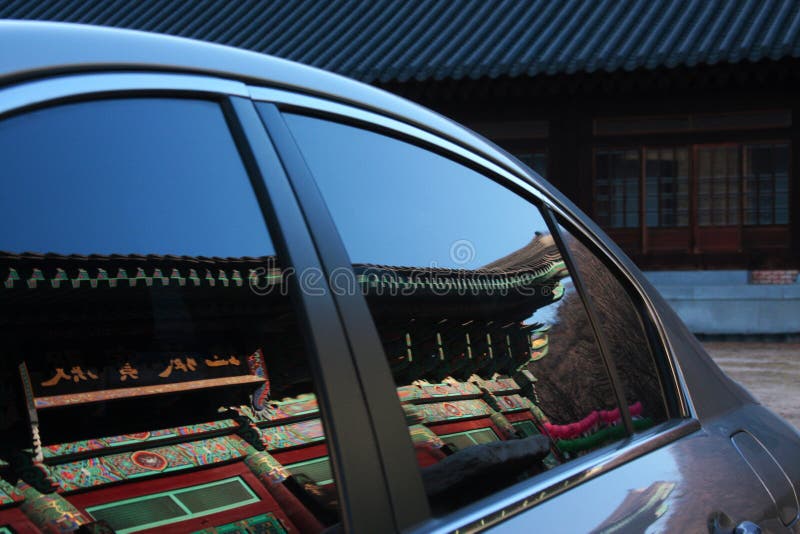 Temple in the car stock image. Image of tradition, window - 48463455