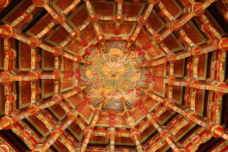 Temple ceiling stock image. Image of religion, painting - 11712391