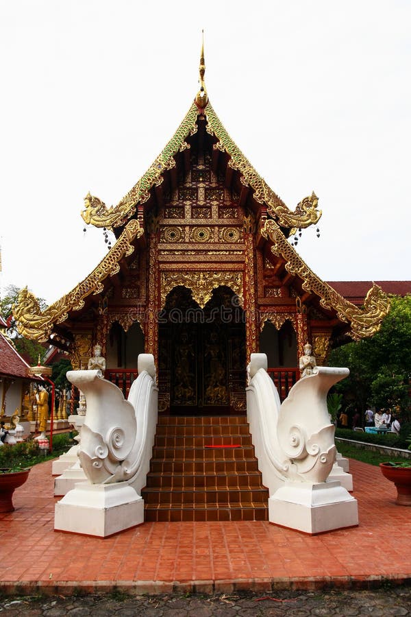 Temple in Chiang Rai stock image. Image of monastery - 36410429