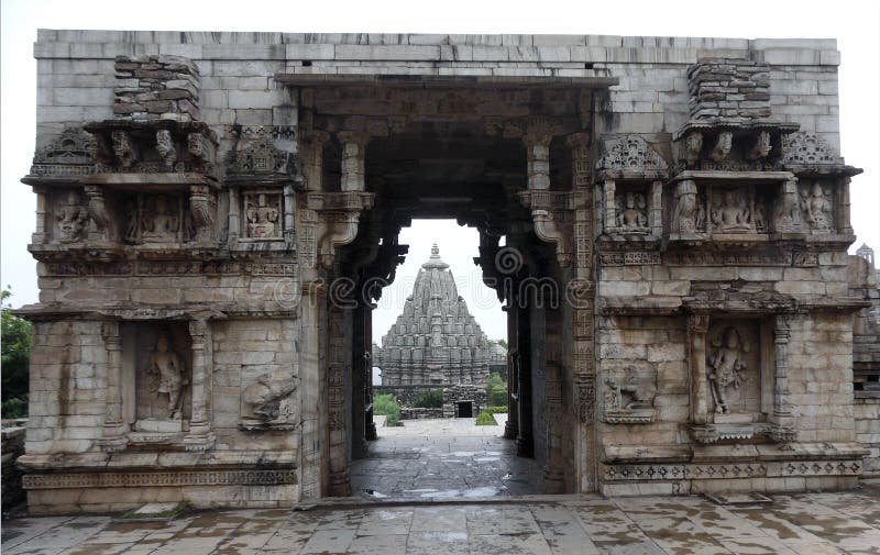 Temple in Chittogarh Fort, India Stock Image - Image of wall, tower ...