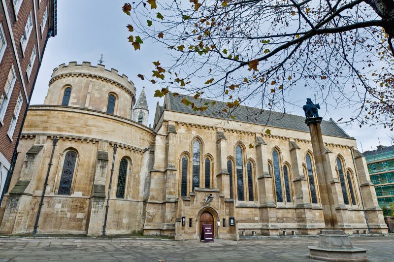 Temple Church At London, England Stock Image - Image of exterior ...