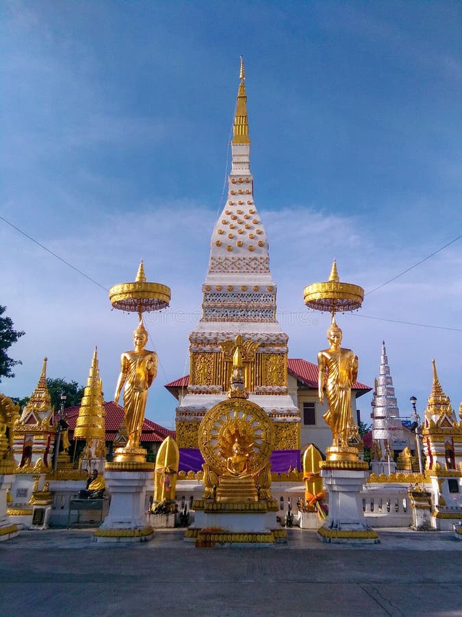 TEMPLE in the City at Nakhon Phanom Stock Image - Image of temple, city ...