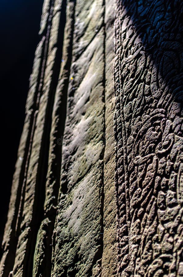 Temple Column Design in Cambodia Stock Image - Image of column ...