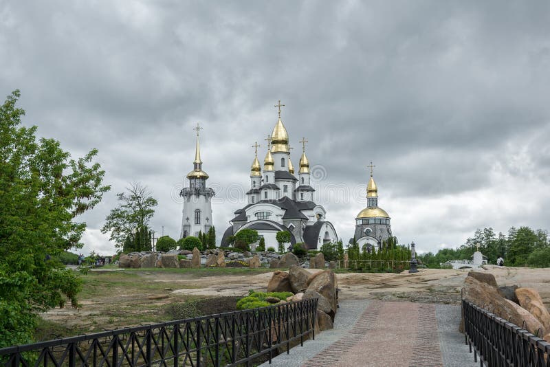 Temple Complex, Landscape Park. Stock Photo - Image of cloud, bridge ...