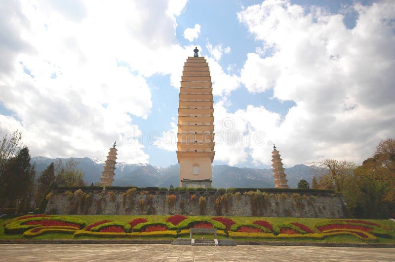 Temple in Dali stock photo. Image of cloud, nice, chinese - 34752308